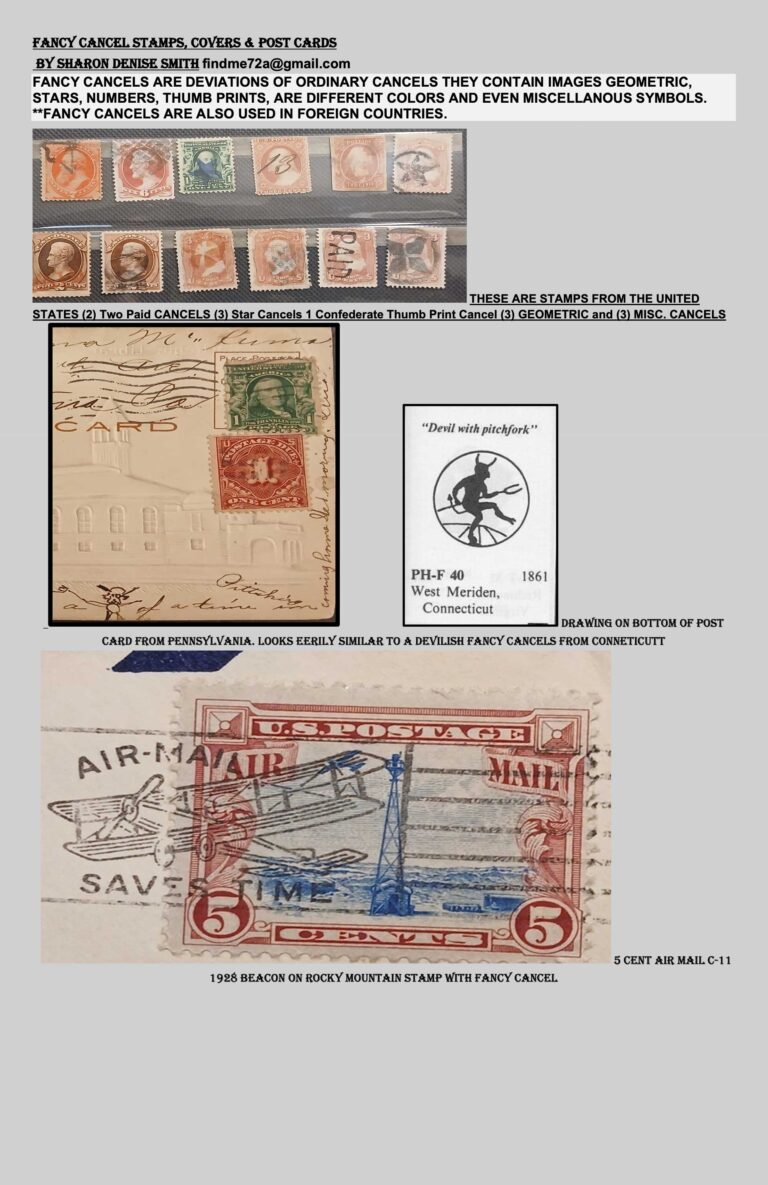 FANCY CANCELS STAMPS AND COVERS - My One Page Exhibit